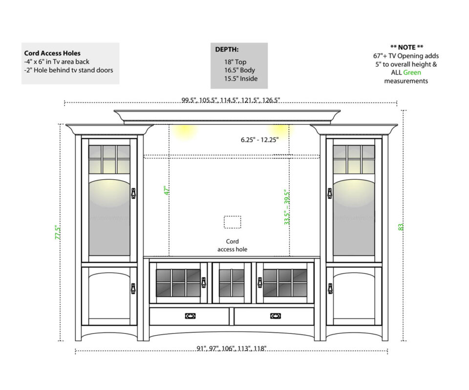 Winchester Bridge Wall Unit – Schrock's Heritage Furniture